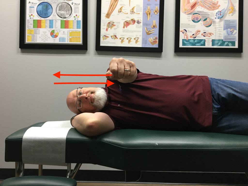Shoulder Exercise - Forward Flexion, Side Lying Position - Dr. Martin ...