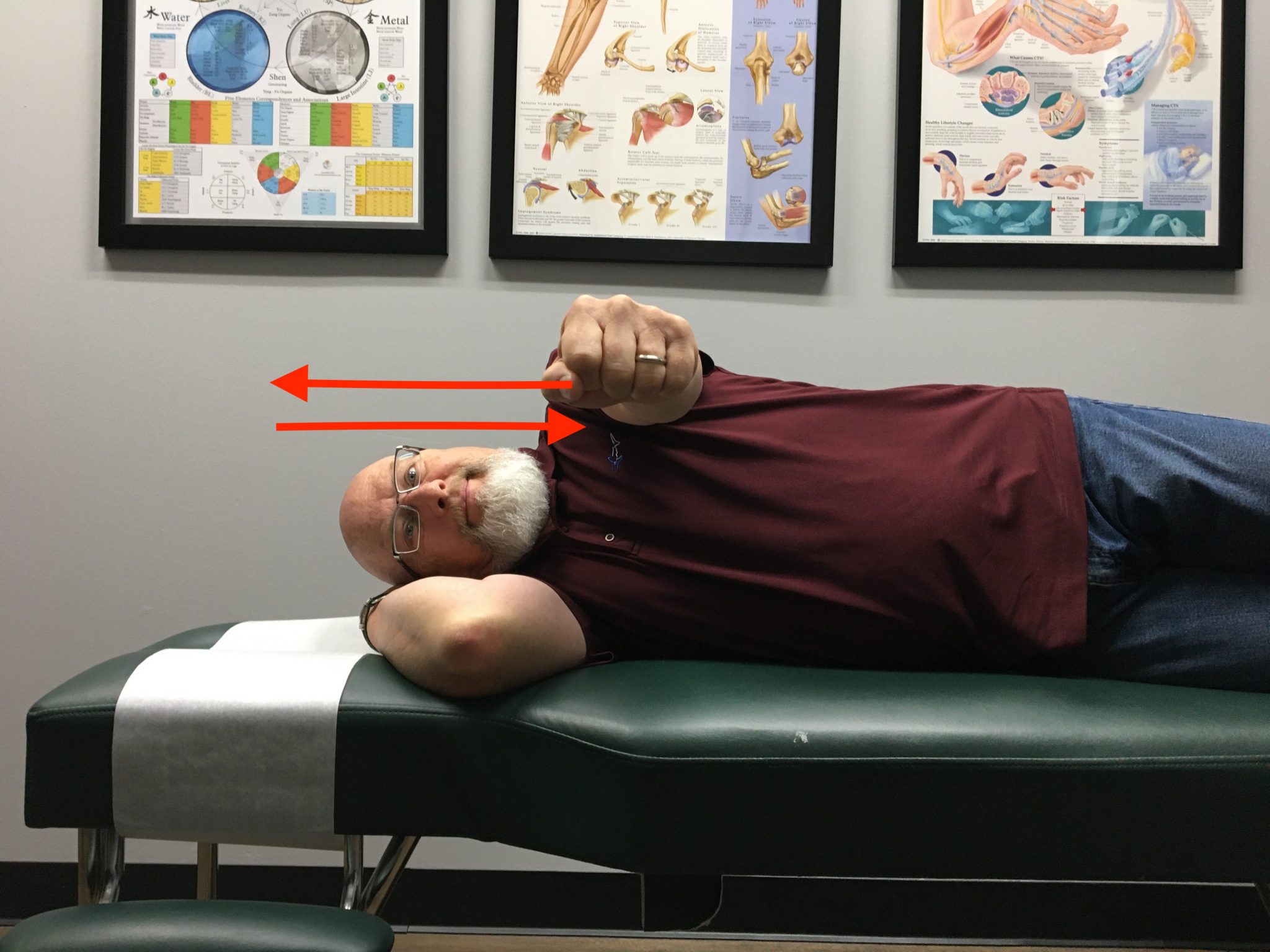 Shoulder Exercise - Forward Flexion, Side Lying Position - Dr. Martin ...